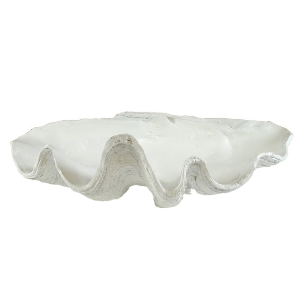 Resin Faux Giant Clamshell White 69 CM - Sourceress
